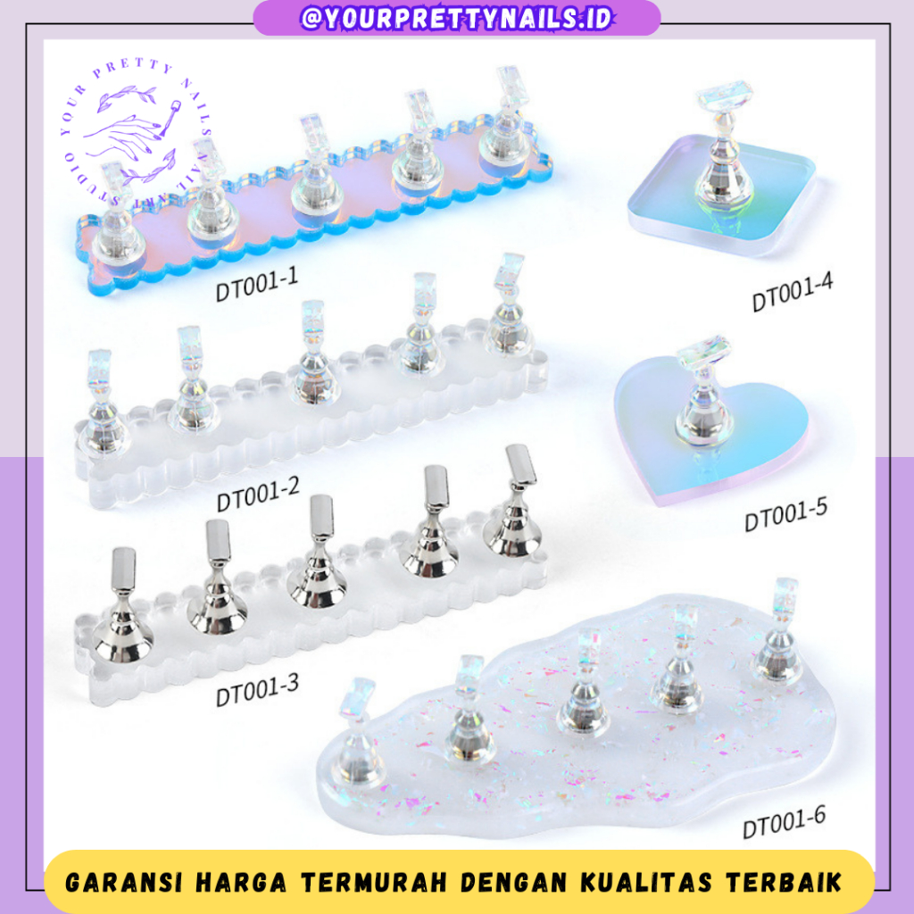 Jual Stand Display Kuku Palsu Magnetik Bahan Metal Untuk Latihan Nail Art 5 Buah Papan Catur