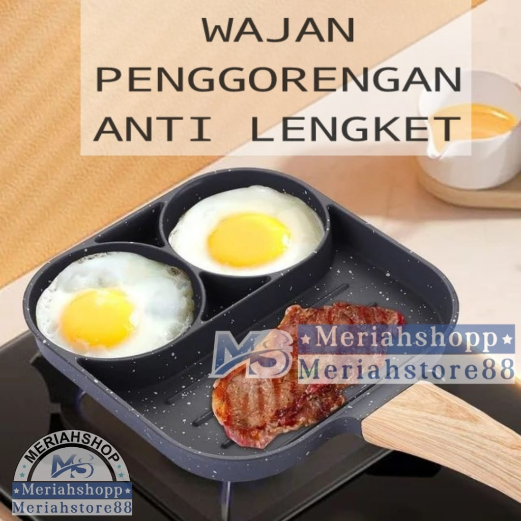 Jual Wajan Penggorengan 2 Lubang Cetakan Telur Texania Anti Lengket ...