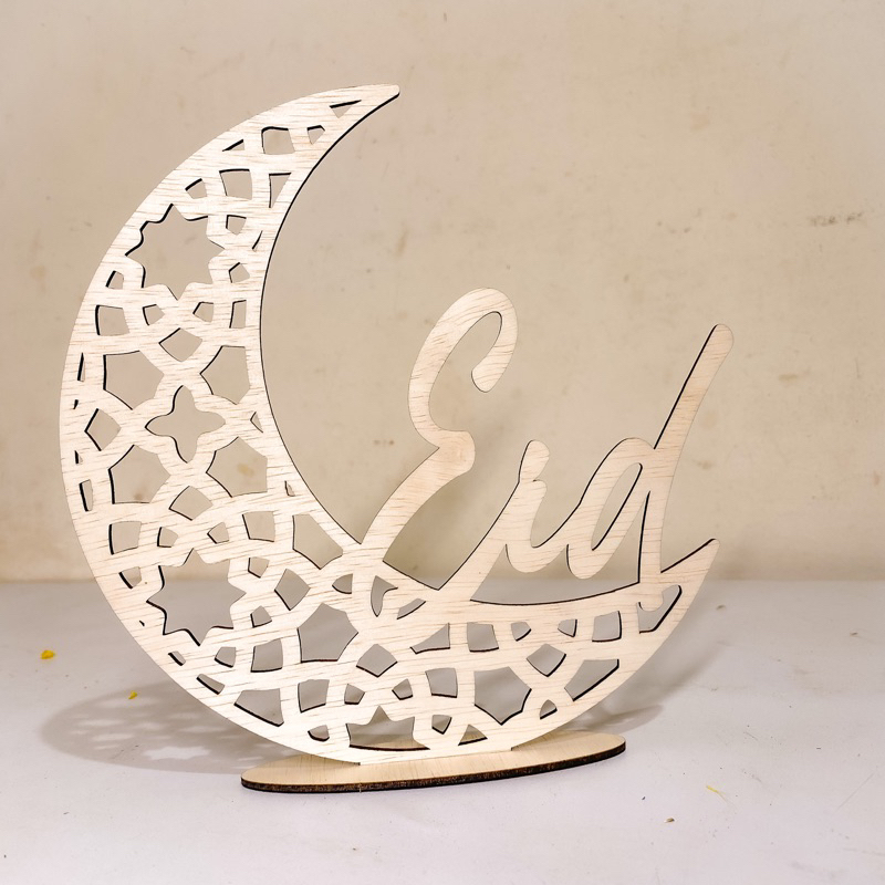 Jual Ornamen EID MUBARAK Bulan Sabit 20cm Props Photography | Properti ...