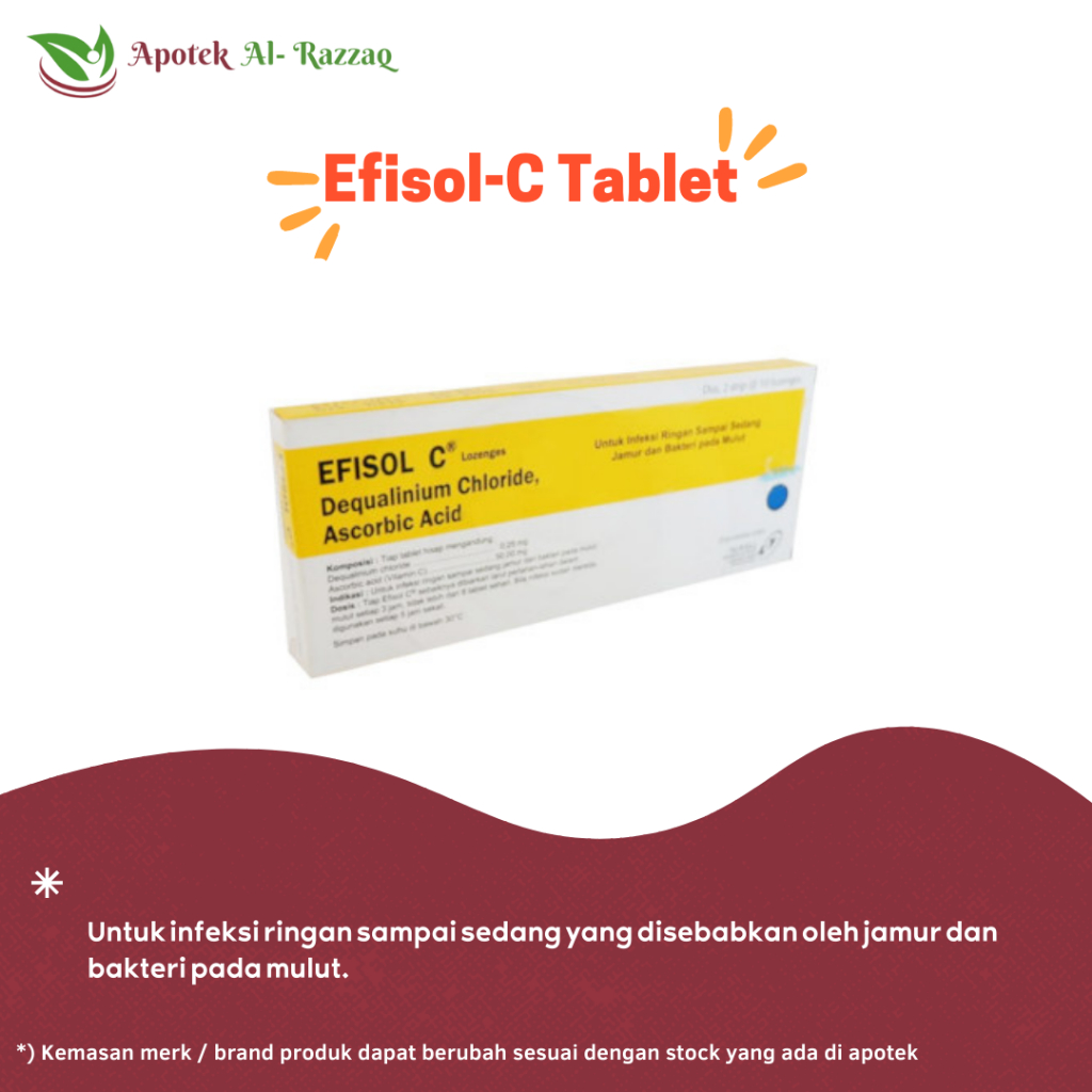 Jual Efisol C Strip 10 Tablet Hisap - Vitamin - Radang Tenggorokan ...