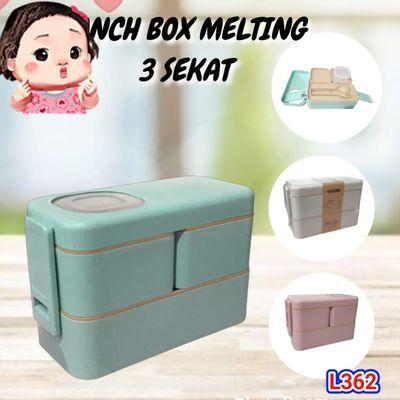 Jual Lunch Box Yakada Melting 1050ml | Kotak Makan 3 Sekat | Shopee ...