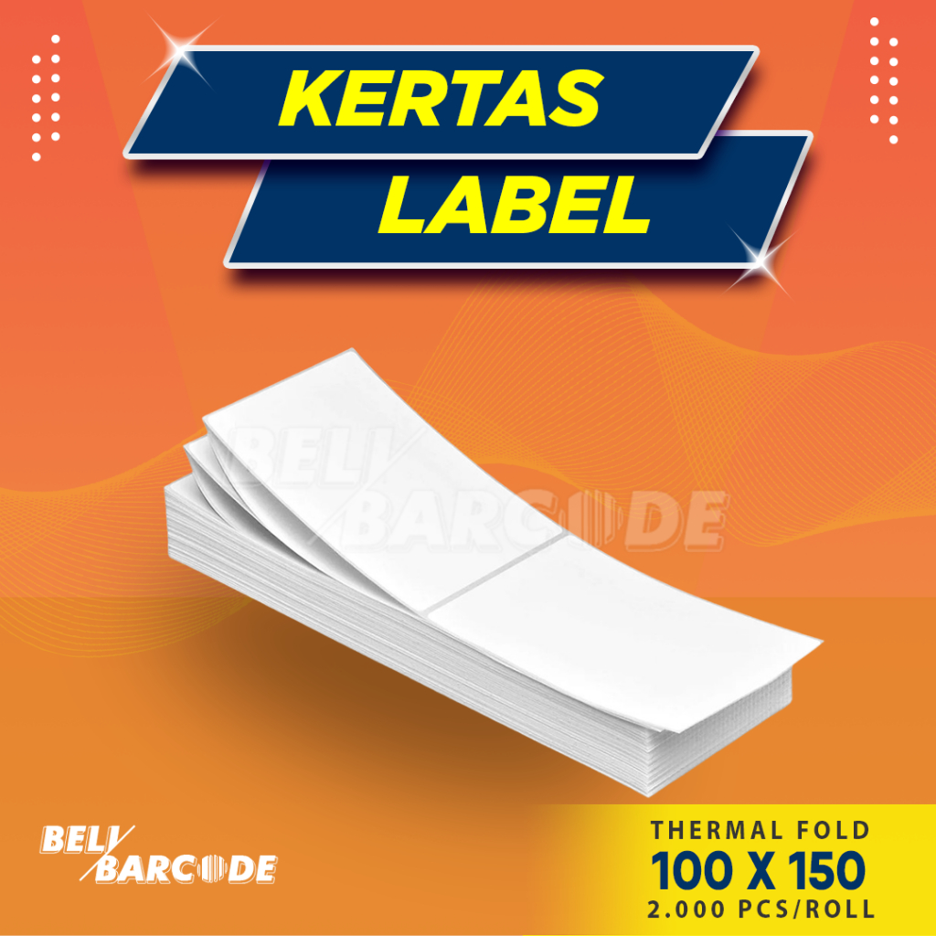 Jual Stiker Label 100x150 2 Baris Isi 500Pcs 100 x 150 Fold Kertas A6 ...