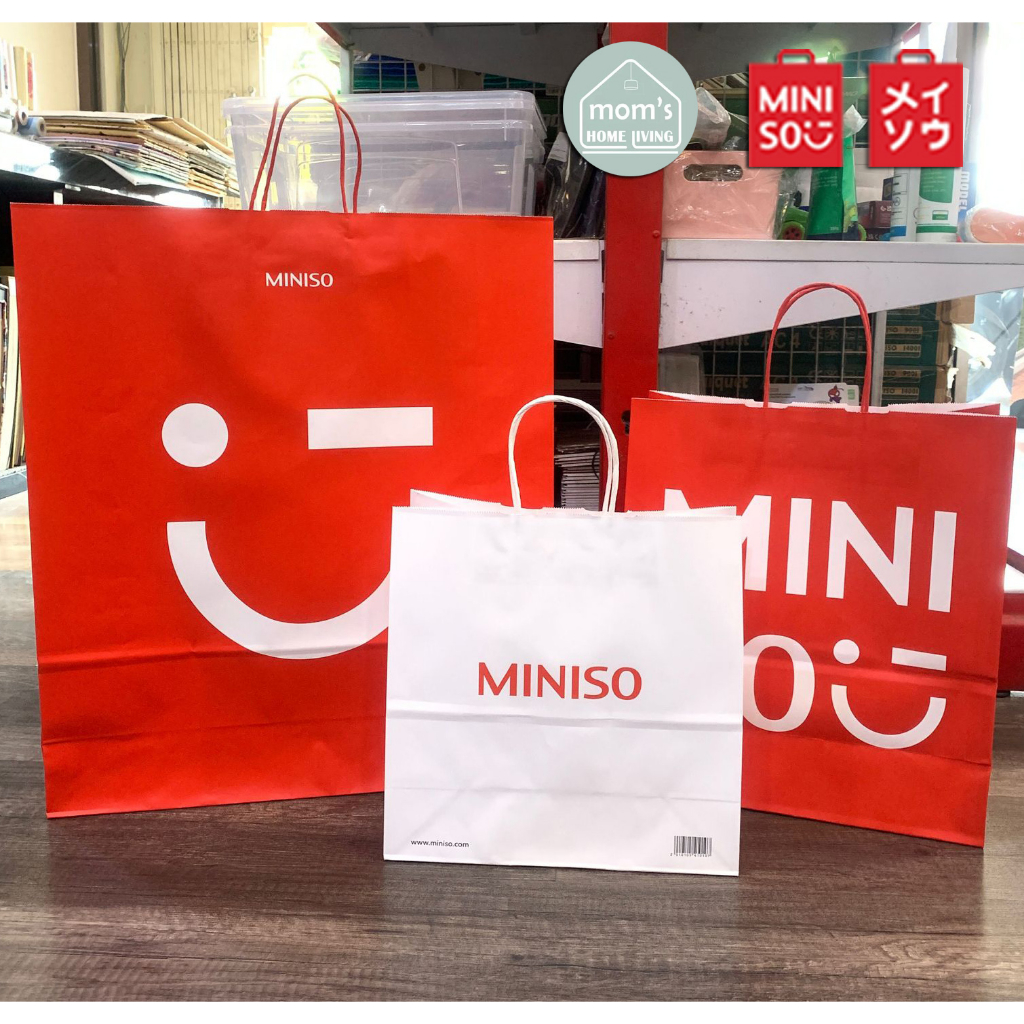Jual ORIGINAL PAPER BAG MINISO KANTONG KERTAS / TAS MINISO / TAS KERTAS ...