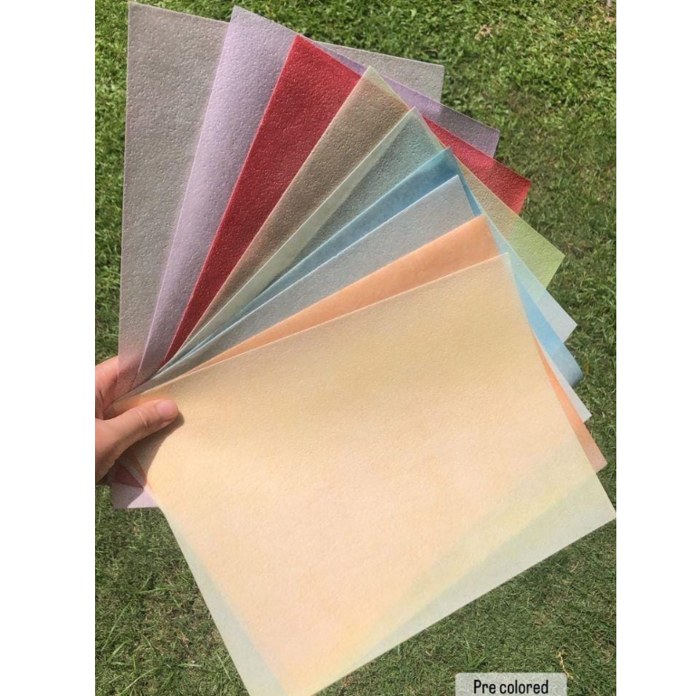 Jual NEW // WAFFER PAPER COLORED / KERTAS WAFER PAPER 1 Pak isi 5pcs 0 ...