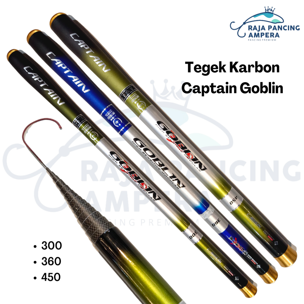 Jual Joran Tegek Carbon Captain Goblin Ruas Pendek Medium Kaku untuk ...