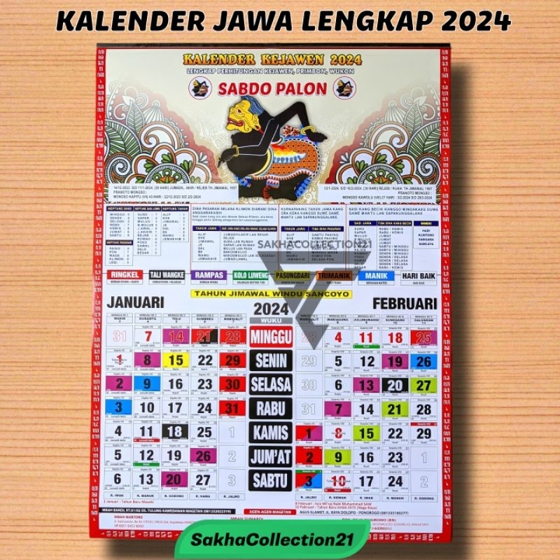 Jual GROSIR KALENDER JAWA TAHUN 2024 - SABDO PALON - LENGKAP-KEJAWEN ...