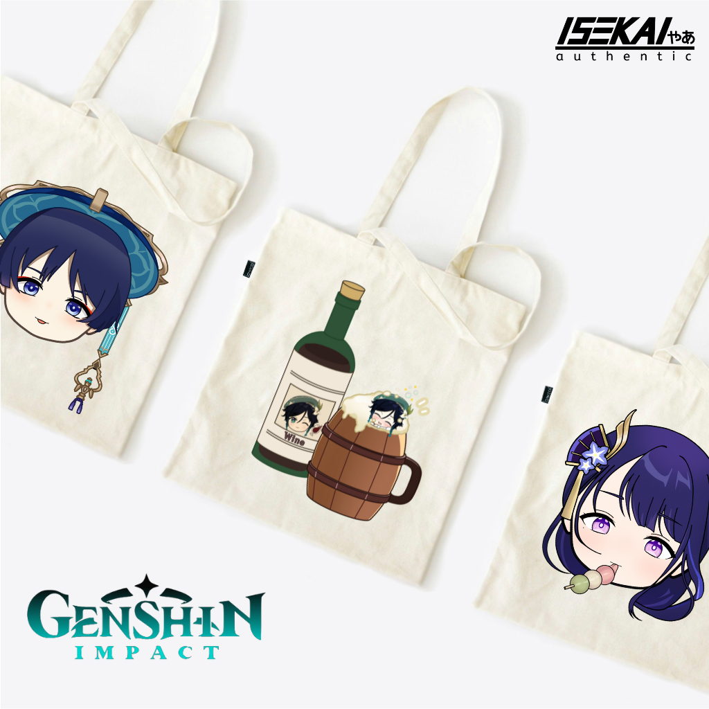 Jual Totebag Anime Genshin Impact Raiden Shogun Wanderer Venti | Shopee ...