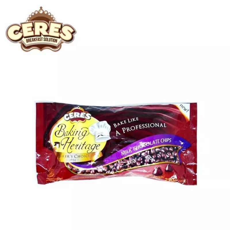 Jual Ceres Milk Chocolate Chips 250gram | Shopee Indonesia