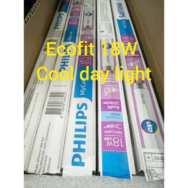 Jual PHILIPS Lampu TL LED T8 Ecofit 18W Putih 120cm Philips | Shopee Indonesia