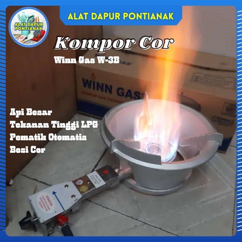 Jual Kompor Besi Cor Winn Gas W-3B Api Besar Tekanan Tinggi LPG Pematik ...