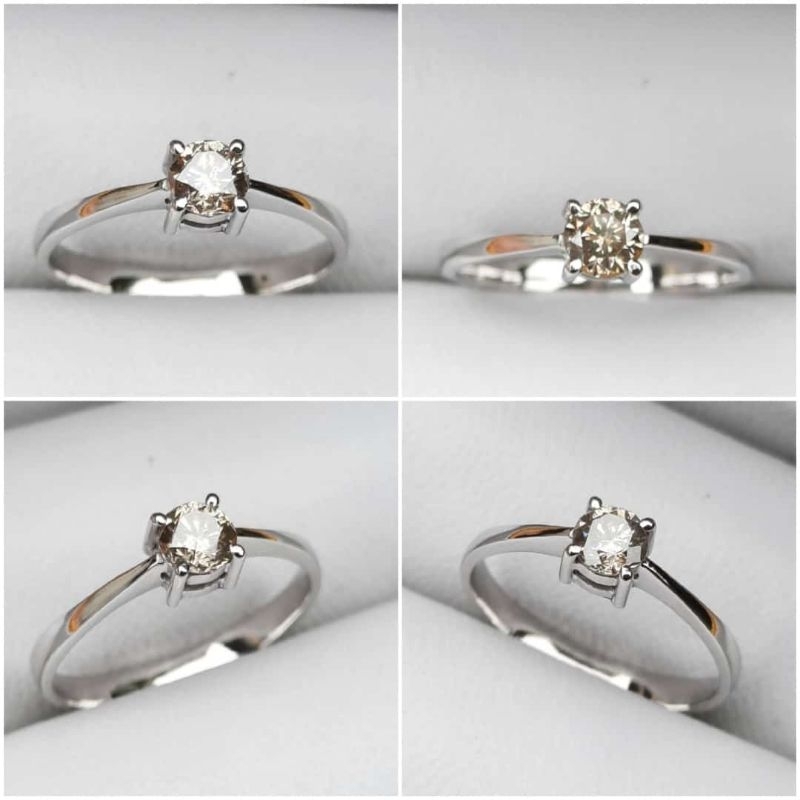 Jual cincin wanita soliter ring emas putih 400/40% | berlian asli ...