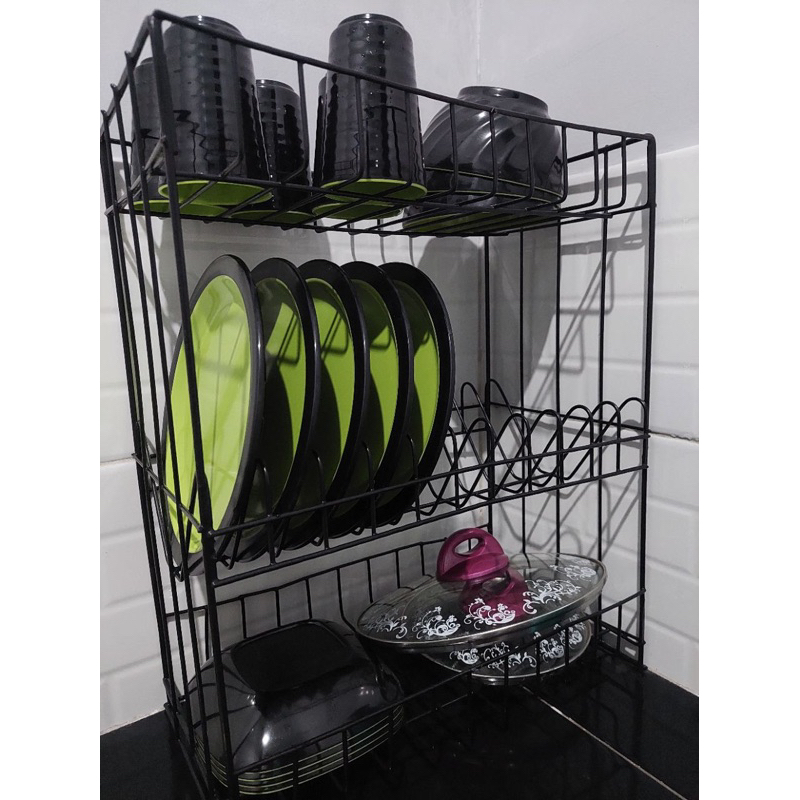 Jual RAK PIRING GELAS 3 SUSUN HITAM / RAK PIRING RPK 03 / - RAK ANTI ...