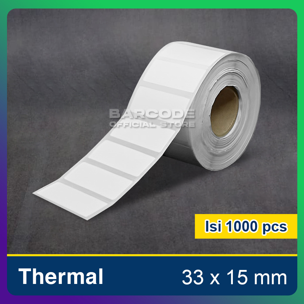 Jual Label Stiker Termal 33x15mm / 33 x 15 / 33x15 mm 1 Line (1 Slop ...