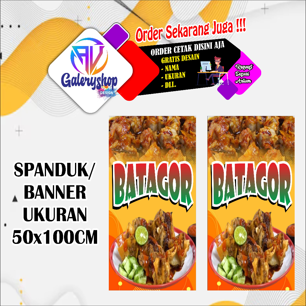 Jual spanduk banner,plang jualan batagor ajib jajanan motor dll ...