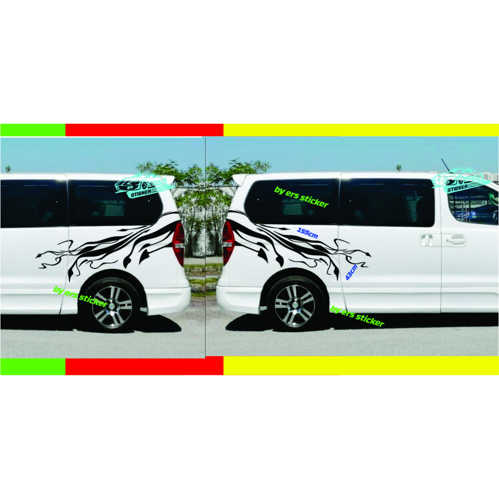 Jual list mobil stiker mobil motif bunga universal mobil list body ...