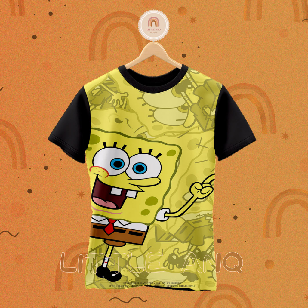 Jual Little ANQ - Kaos anak SPONGEBOB SQUAREPANTS-8 baju anak SPONGEBOB ...