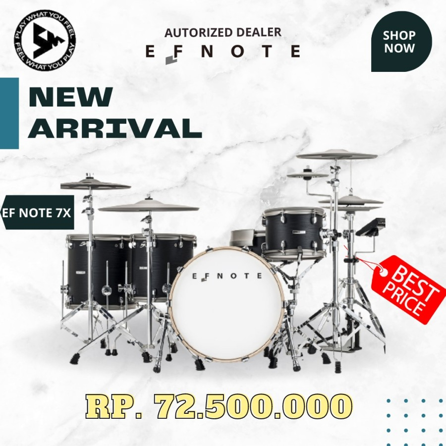 Jual Drum Set Efnote 7X With Hardware Black Oak Original | Shopee Indonesia