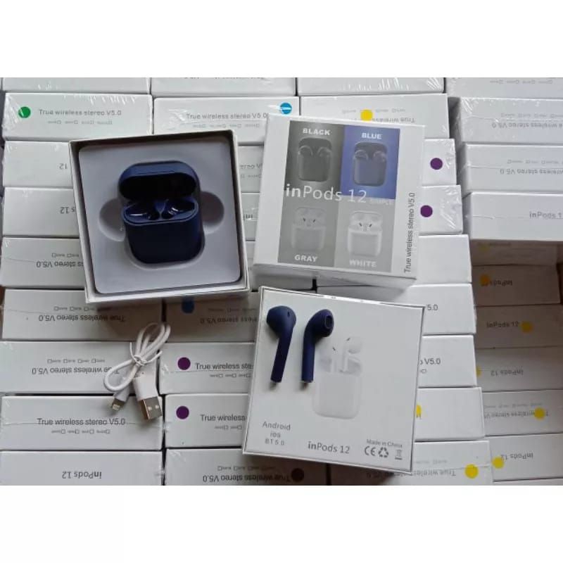 Jual inpod 12 headset Bluetooth wireless all colour series earphone ...