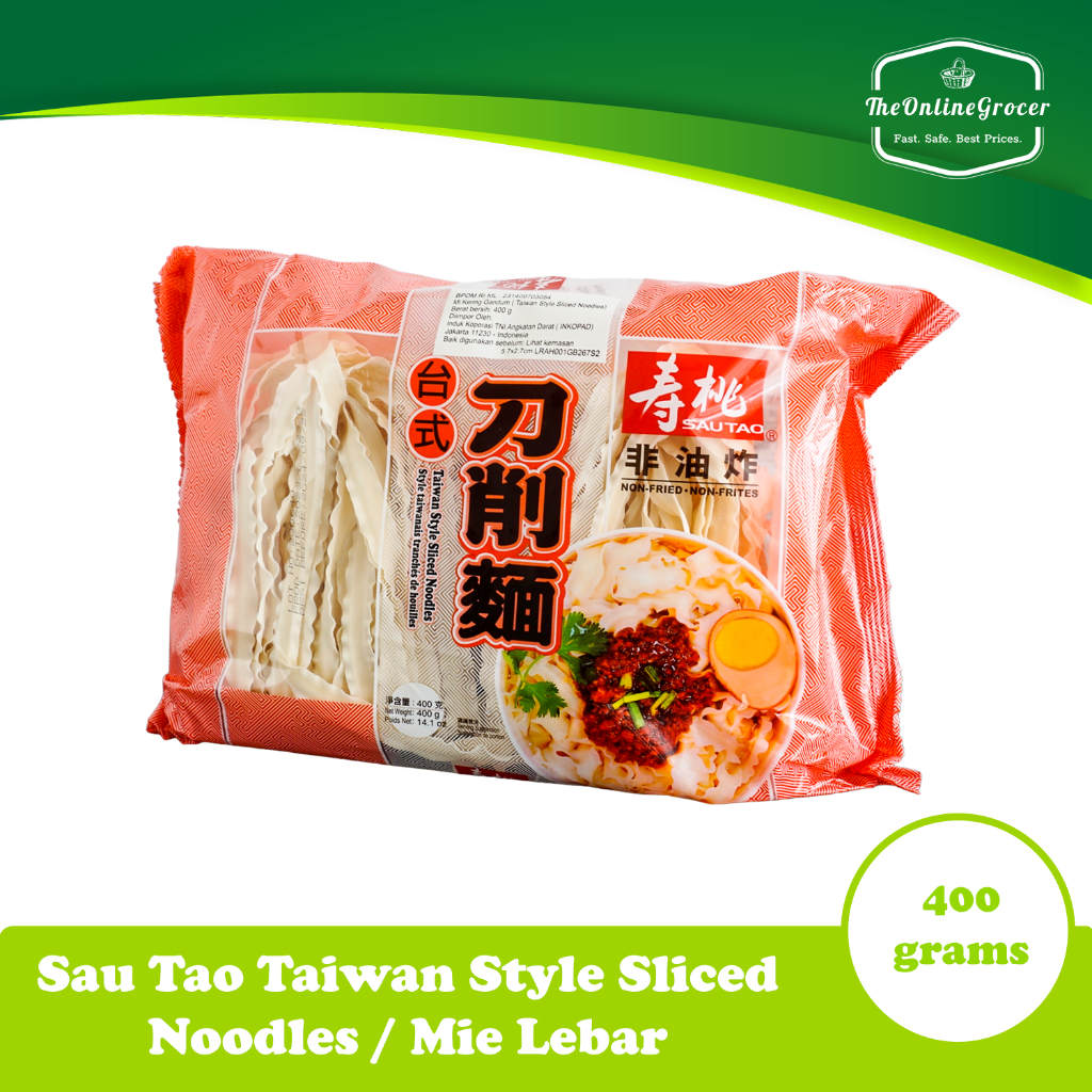 Jual Sau Tao Taiwan Style Sliced Noodles 400gr – Mie Lebar | Shopee ...