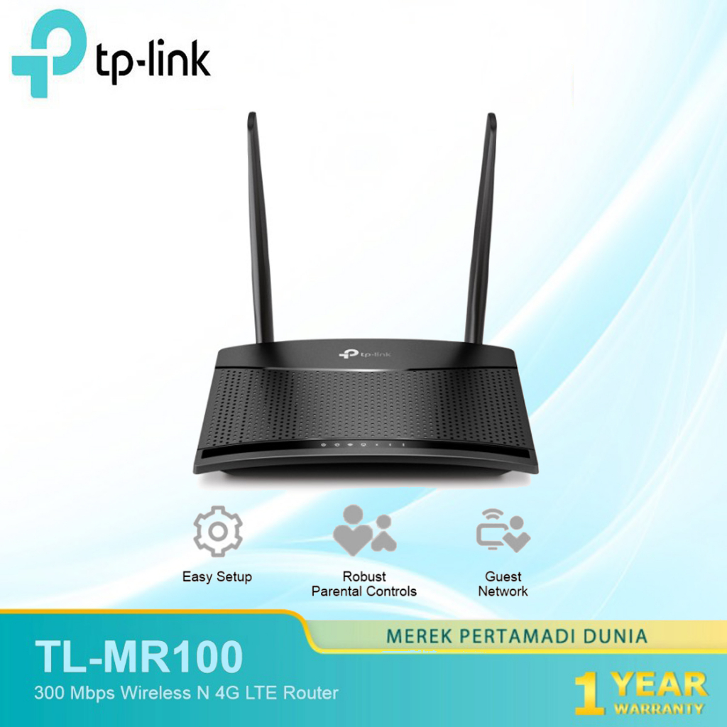 Jual Tp-link TL-MR100 4G LTE Router 300 Mbps Wireless N 4G Router | Shopee Indonesia