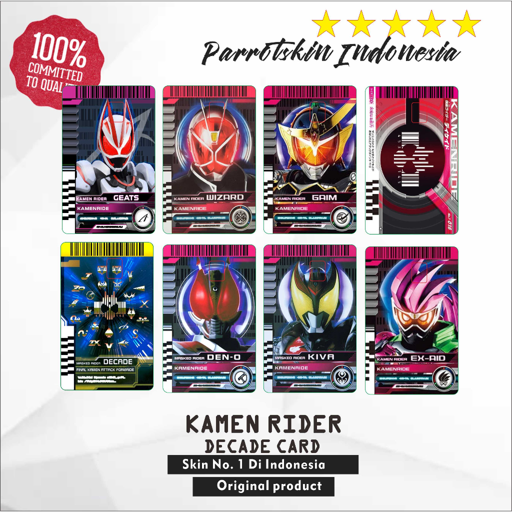 Jual Sticker Kartu Atm Kamen Rider Decade Skin Card Emoney Flazz Tapcash ATM Debit Credit ...