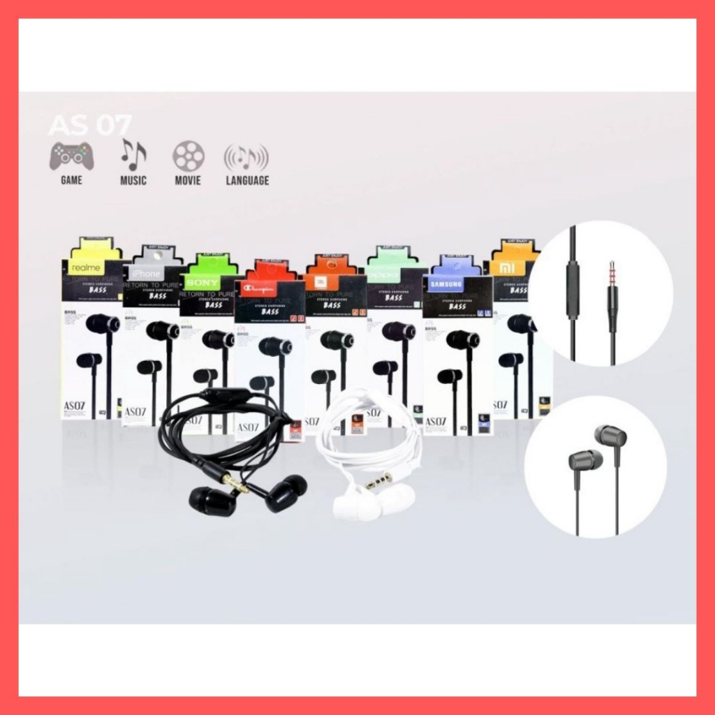 Jual HEADSET / HANDSFREE SUPER BASS + MIC bisa buat pakai semua tipe hp ...