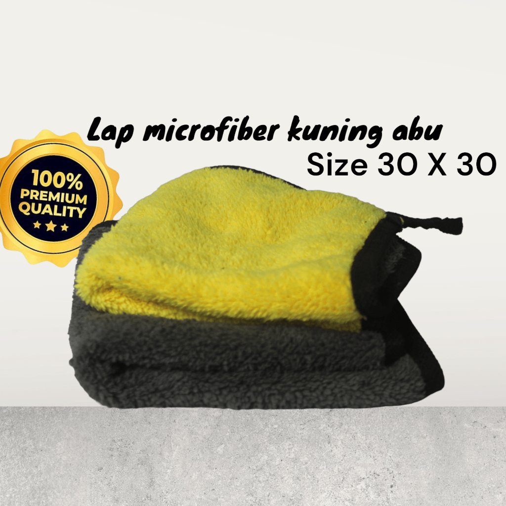 Jual KAIN LAP MICROFIBER KUNING ABU ABU | Shopee Indonesia