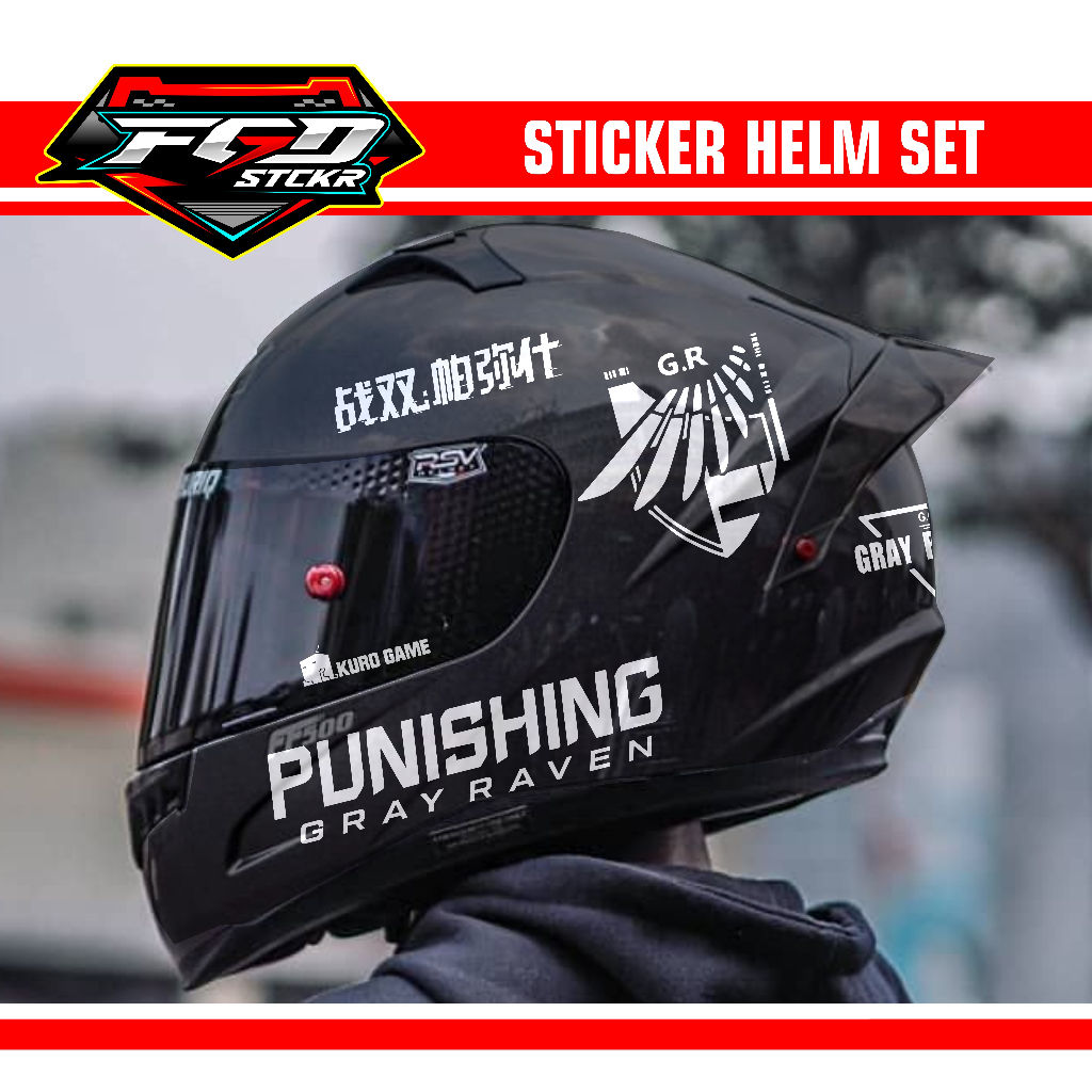 Jual STIKER HELM - CUTTING STIKER PUNISHING GRAY RAVEN SET HELM ...