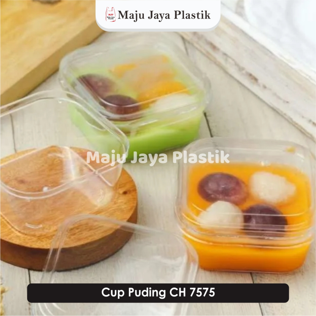Jual (Isi 10pcs) Cup Pudding Kotak Kecil CH-7575 Cup Jelly Kotak Kecil ...