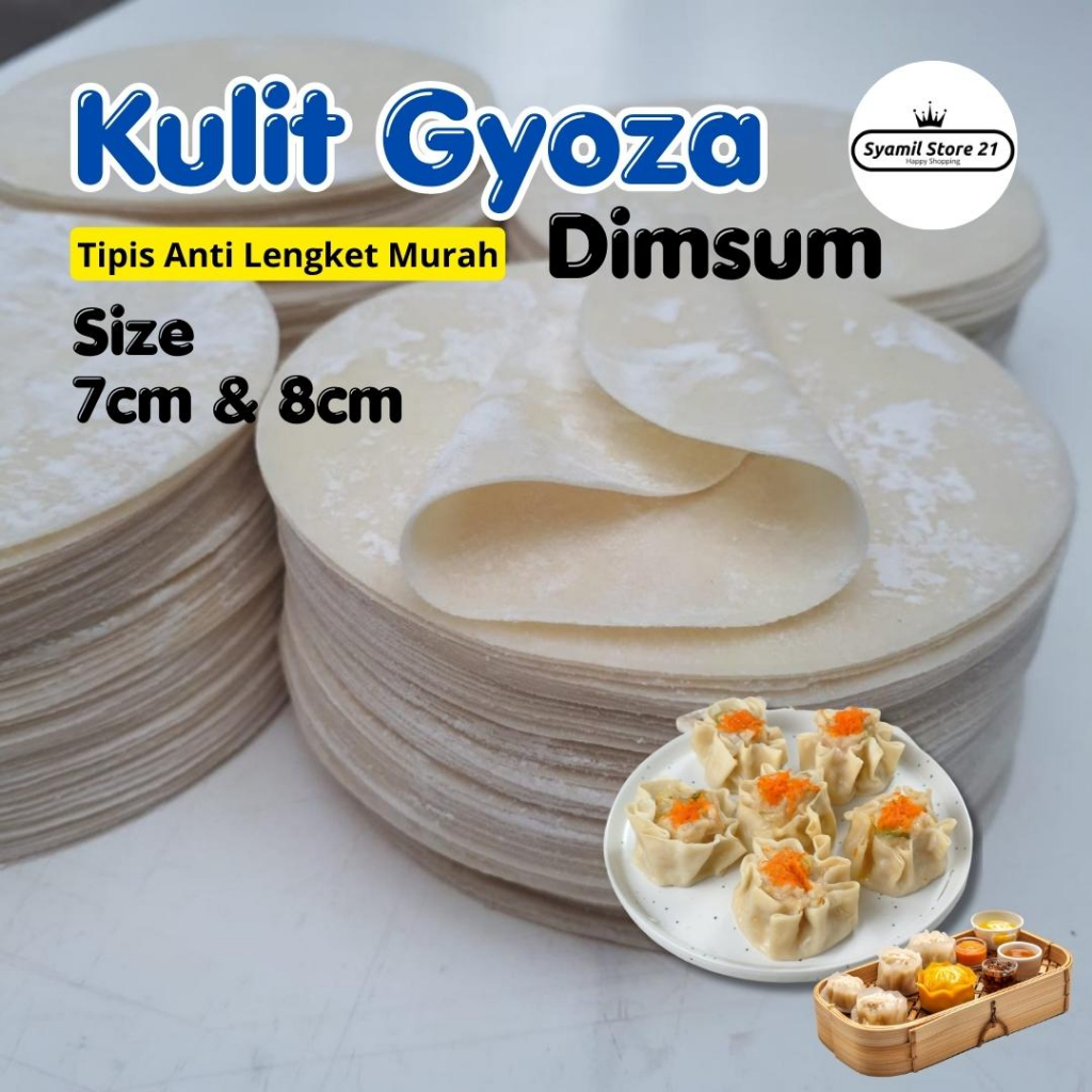 Jual Kulit Dimsum Gyoza Pangsit Siomay tipis halal anti lengket enak ...