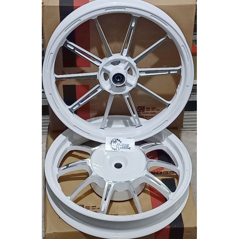 Jual Velg Racing V Rossi KUMA Beat Fi/ Scoopy Fi UK 185/215-14 White ...