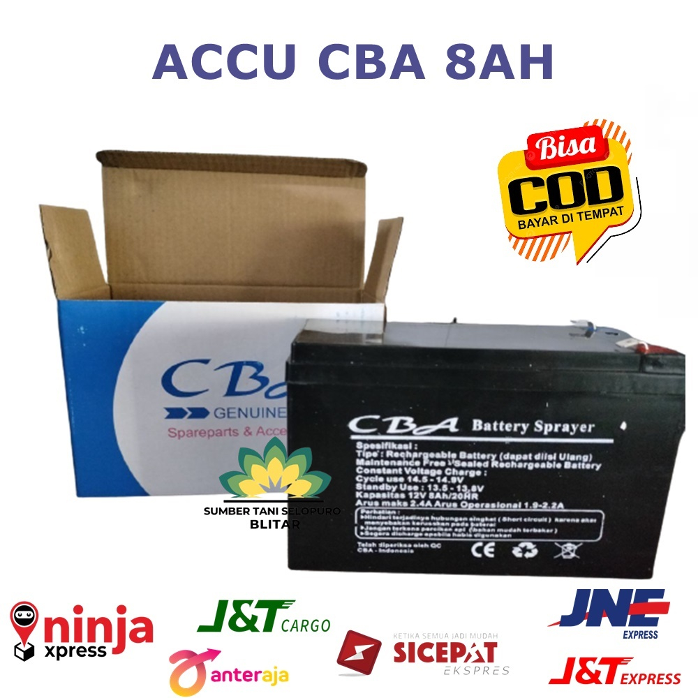 Jual Aki Sprayer Elektrik CBA 12V 8AH Original Accu Baterai Electric | Shopee Indonesia
