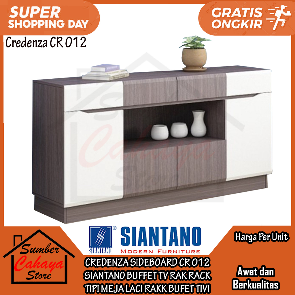 Jual [Kargo] CREDENZA SIDEBOARD CR 012 SIANTANO BUFFET TV RAK TIPI MEJA ...