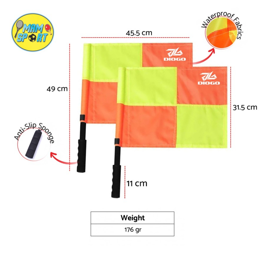 Jual bendera wasit / hakim garis untuk sepak bola dan futsal | Shopee ...