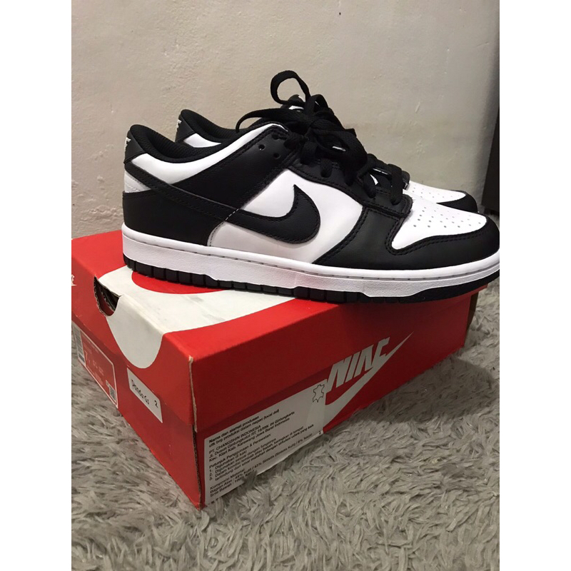 Jual Preloved Nike Dunk Low Panda Gs New Shopee Indonesia