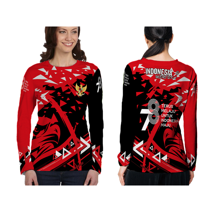 Jual Kaos Baju wanita HUT KE 78 RI//Baju T-shirt Dewasa 17 Agustus 2023 Keren, Jersey Kaos 17 ...