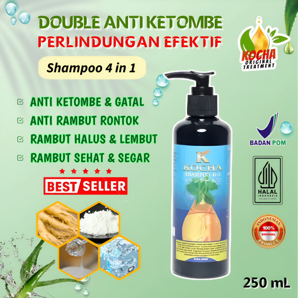 Jual Shampoo Obat Rambut Rontok Parah dan Anti Ketombe Paling Ampuh Kocha Shampo Anti Dandruff ...