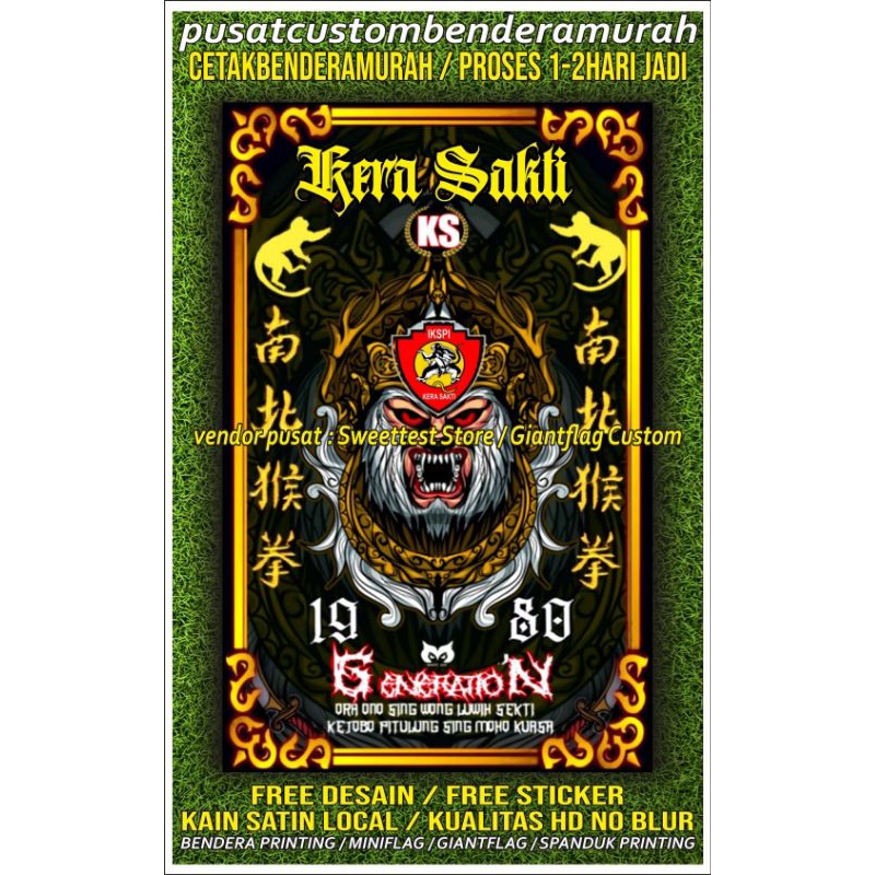 Jual BENDERA IKS, GIANTFLAG PERGURUAN KERA SAKTI, FLAG IKS INDONESIA, MINIFLAG CUSTOM, FREE ...