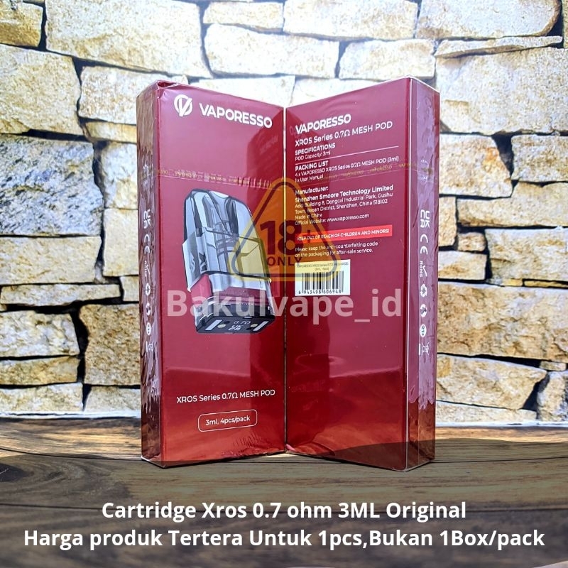 Jual Cartridge Xros O.7 Ohm ( Harga Satuan ) Original Catridge ...