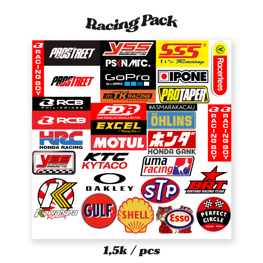 Jual (BISA COD) STIKER "RACING PACK" / STIKER HELM / STIKER LOCAL BRAND ...