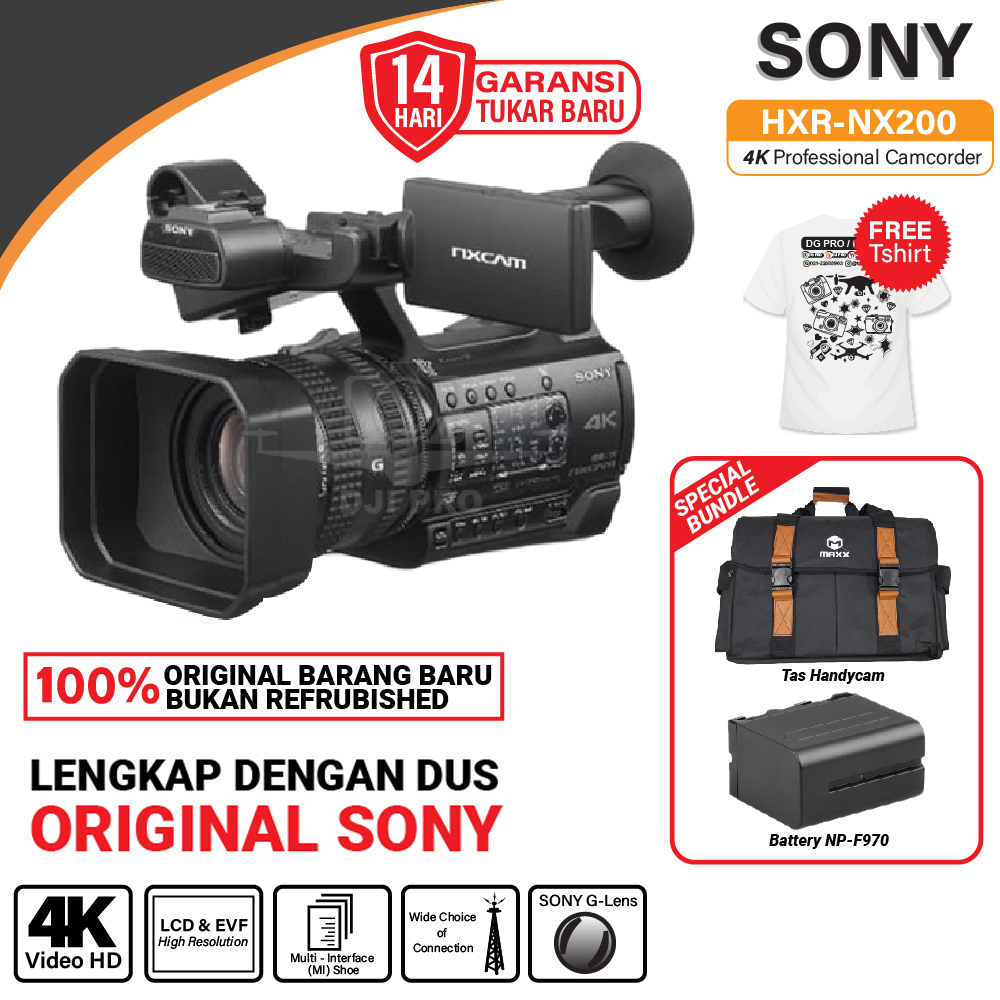 Jual Sony HXR-NX200 4K Professional Camcorder Sony NX200 NX 200 ...