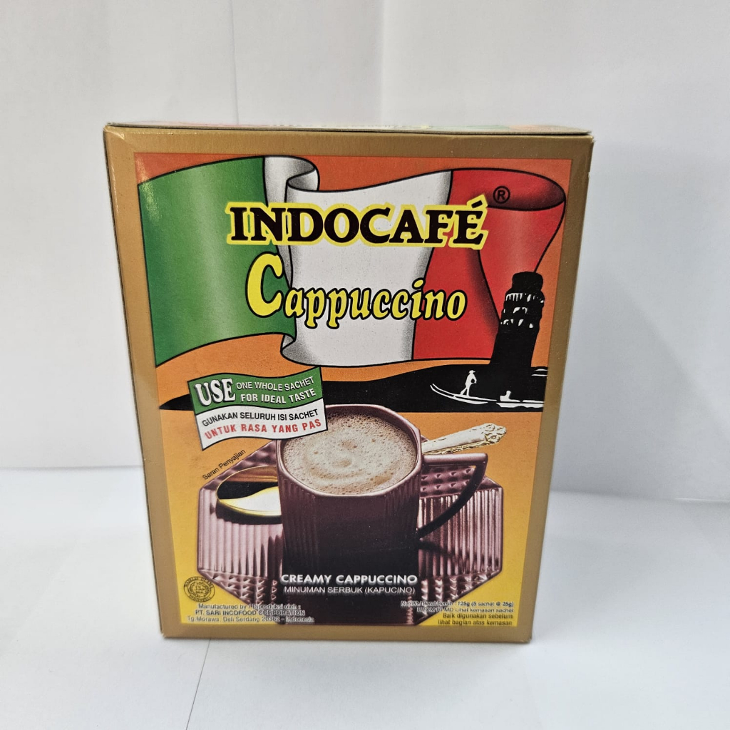 Jual Indocafe Cappuccino Kopi Instan 5x25 gram | Shopee Indonesia