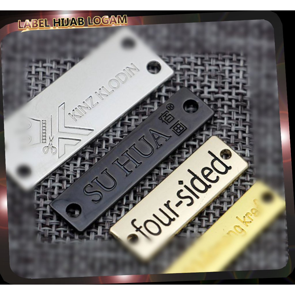 Jual Label hijab custom alloy anhas desain sendiri untuk aksesoris ...