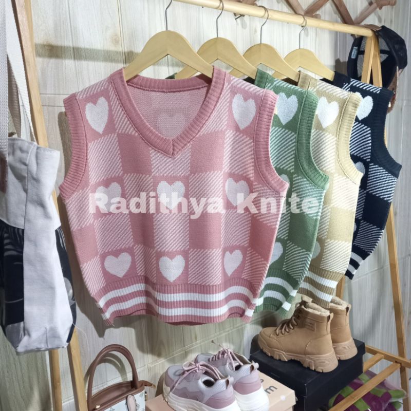 Jual Rompi Love Heart-Rompi Vest Korea | Shopee Indonesia