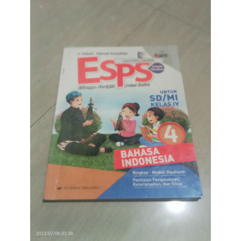 Jual BUKU ORI ESPS BAHASA INDONESIA KELAS 4 SD PENERBIT ERLANGGA | Shopee Indonesia