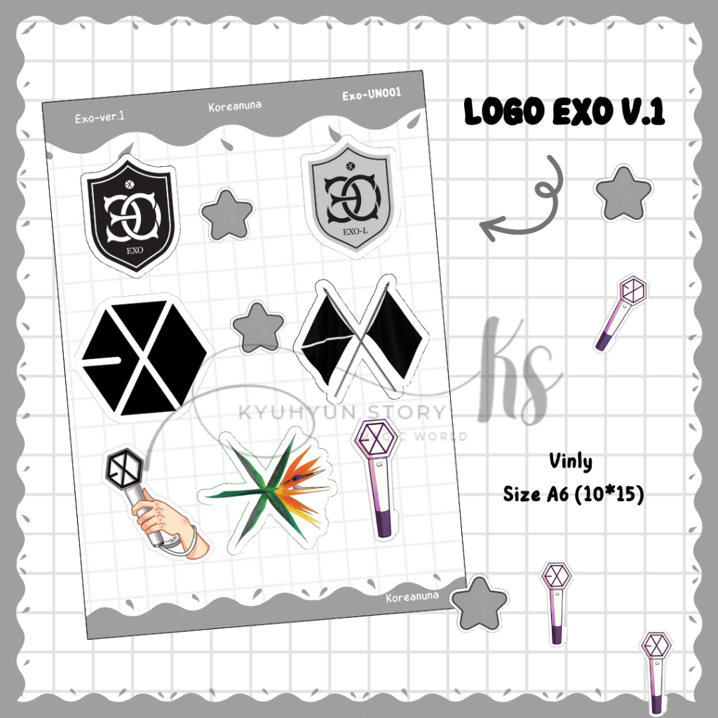 Jual Sticker Kpop Logo Exo ExoL Aeri Stiker Vinly Deco Aesthetic Jurnal Laptop Hp Tumbler Murah ...
