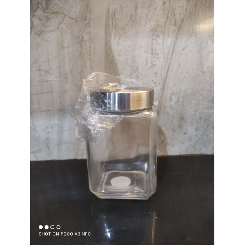 Jual Toples Kaca Kotak Toples Kue Toples Makanan Tutup Stainless 820 ...