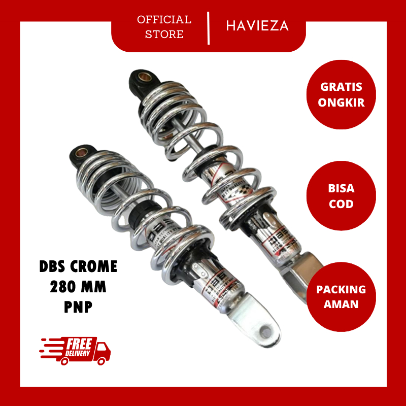 Jual SHOCK DBS CHROME 280 MM - PNP AEROX 155 / NMAX NEW / NMAX OLD ...