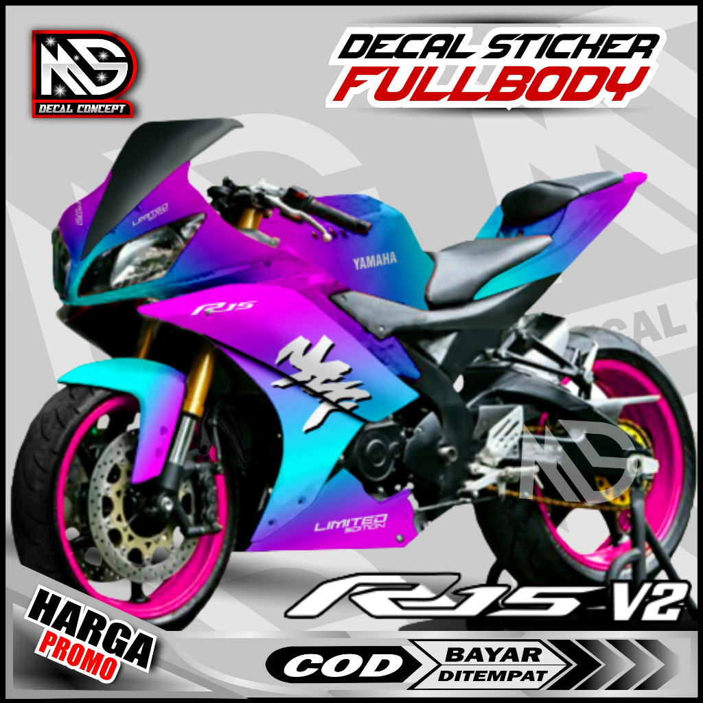 Jual BISA COD Decal R15 V2 Full Body Dekal R15 V2 Stiker R15 V2 Full ...