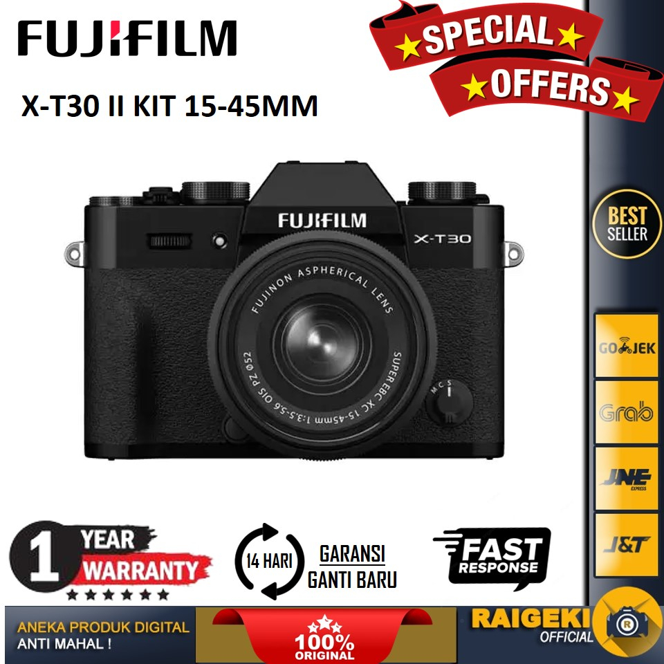 Jual Fujifilm XT30 II kit 15-45mm f/3.5-5.6 BLACK & SILVER - GARANSI ...